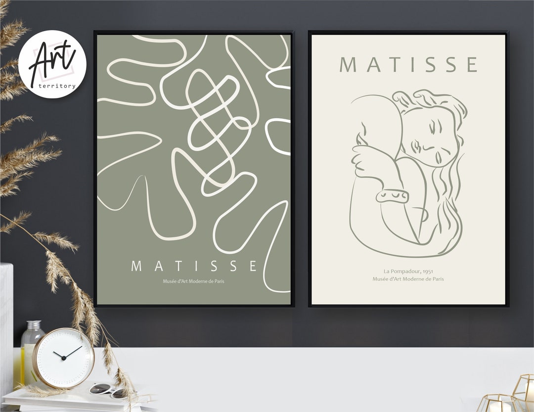 Henri Matisse Druck 2er Set Poster Minimalistische Kunst Ausstellung Gemälde Drucke - Etsy.de