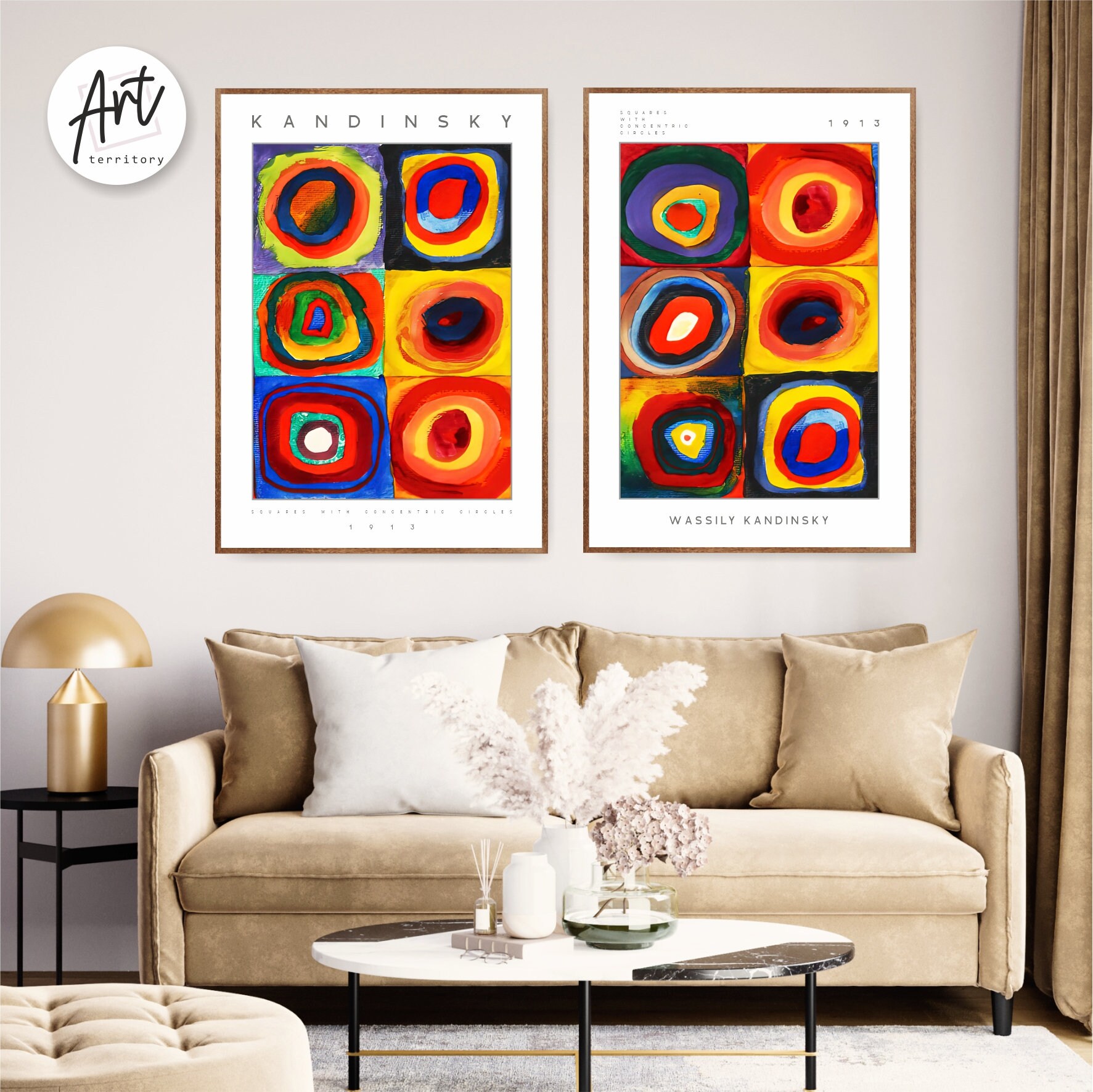 Kandinsky Gallery Wall Set Posters Print Paintings | Etsy