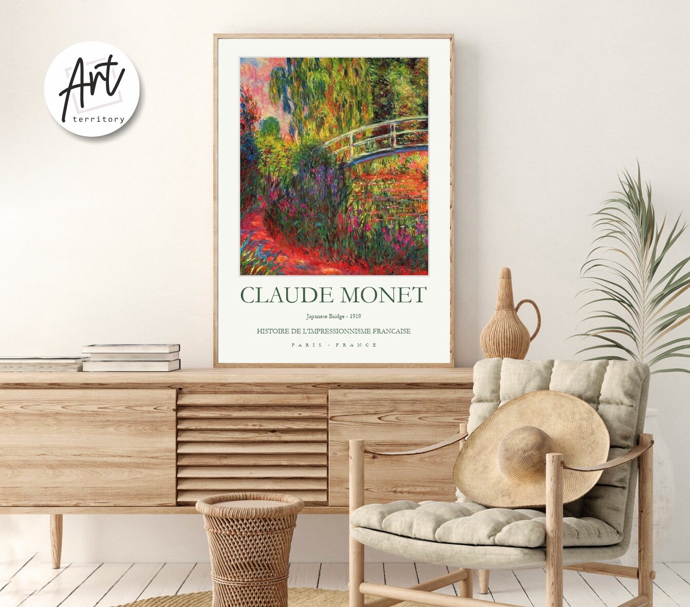 Gallery Wall Art Claude Monet Watercolor Exhibition Poster Prints ...