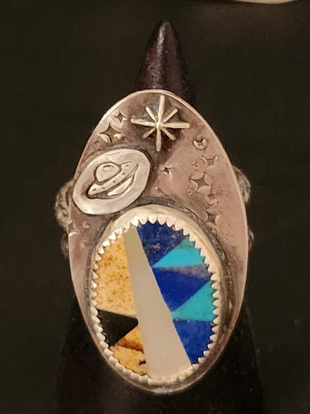 UFO Beaming Through Space Statement Ring Size 7 - Etsy