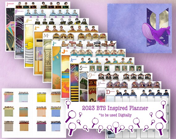 2023 Digital BTS Inspired Planner - Etsy