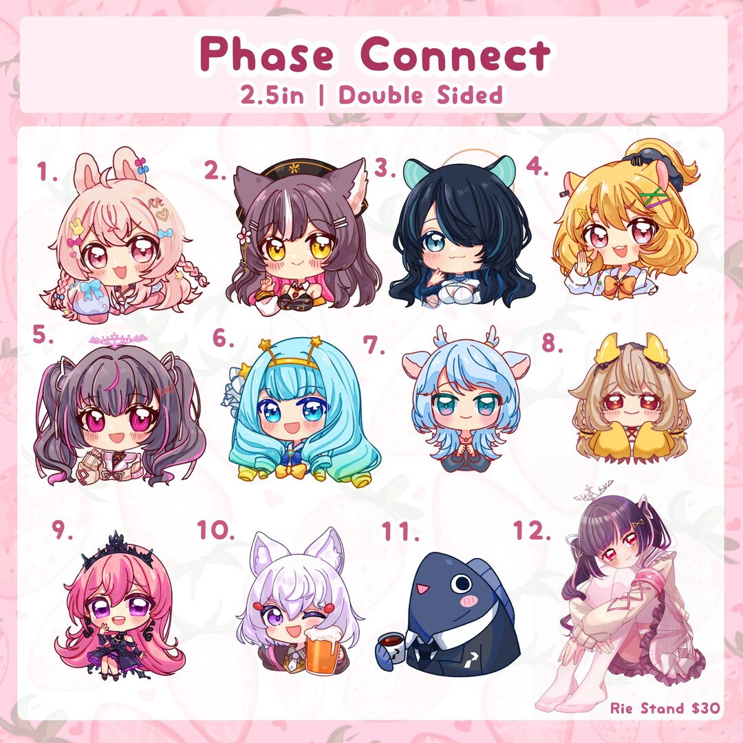 Phase Connect Charms: Pipkin Pippa, Airi, Erina, Rie, Jelly and Eimi - Etsy