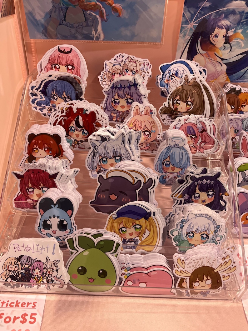 Holo Mascot Stickers: Chattini, Marin,takodachi - Etsy