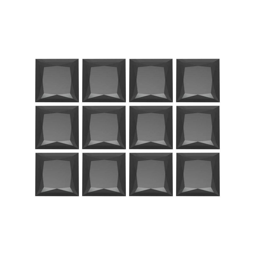 Princess Cut Black Diamond Melee: Color Enhanced Natural Gemstone - Etsy