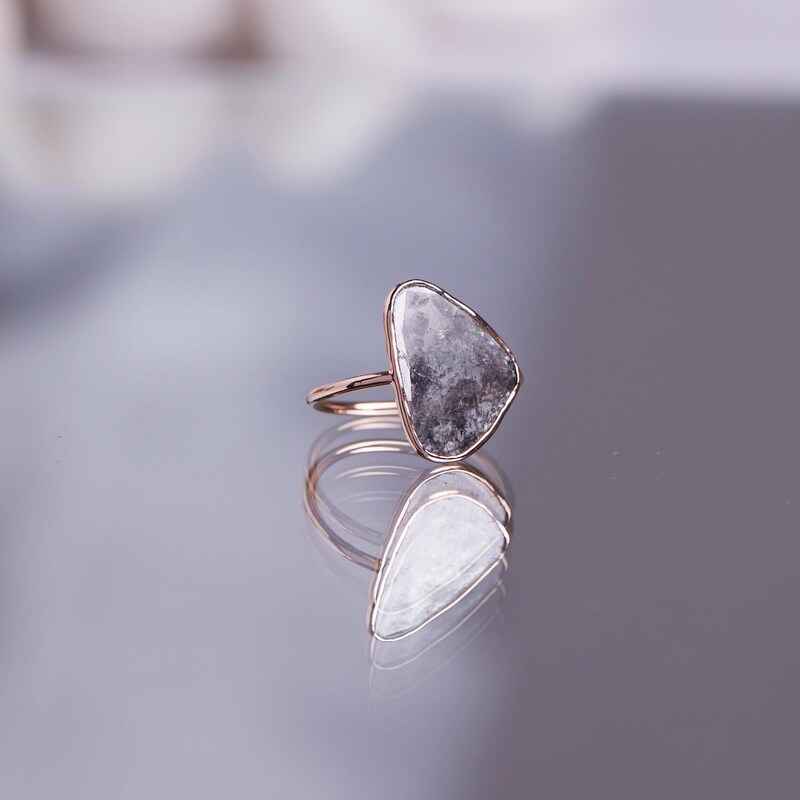 Diamond Slice Ring - Etsy