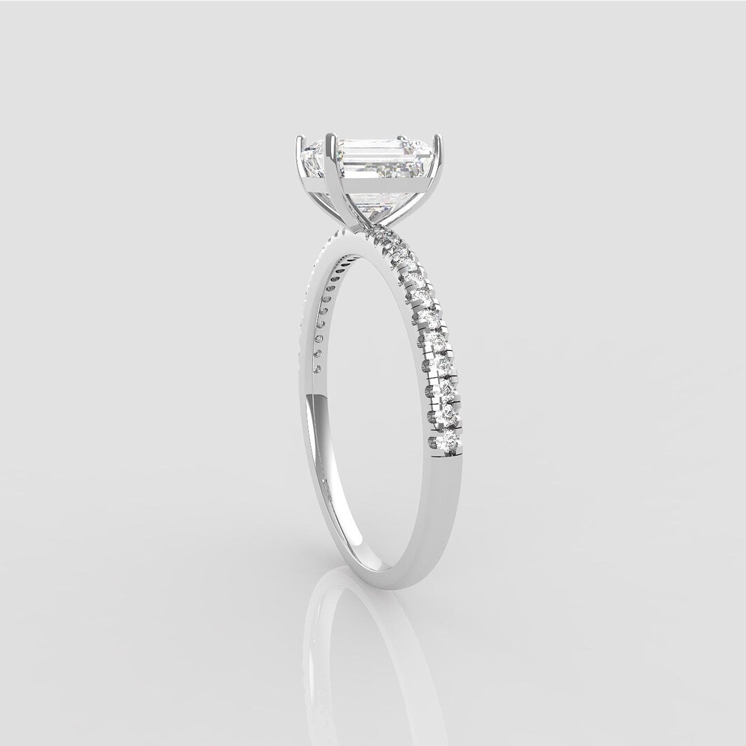 Lab Grown Diamond Ring Cut-cornered Rectangular Modified Brilliant ...