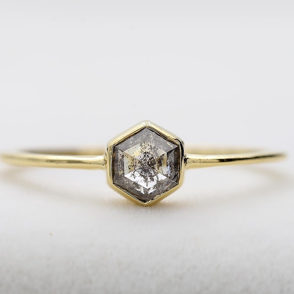 Rustic Diamond Ring - Etsy