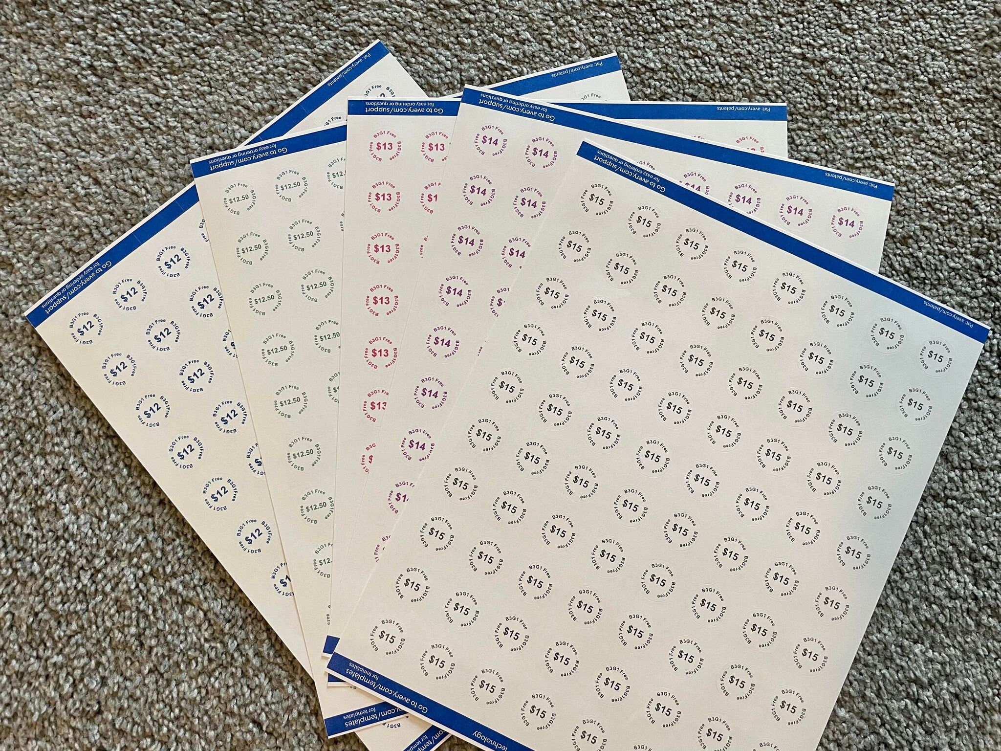 Color Street Price Stickers UPDATED SPRING 2022 - Etsy