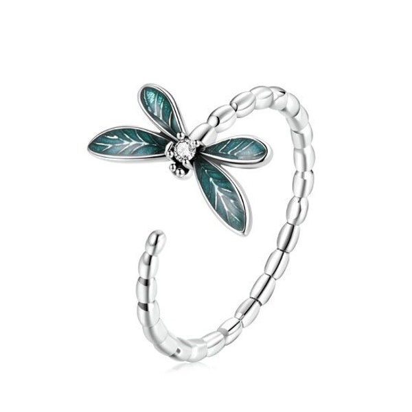 Silver Dragonfly Ring - Etsy