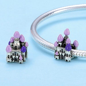 Fantasy Castle Princess Love Purple Enamel Beads Charm 100% - Etsy