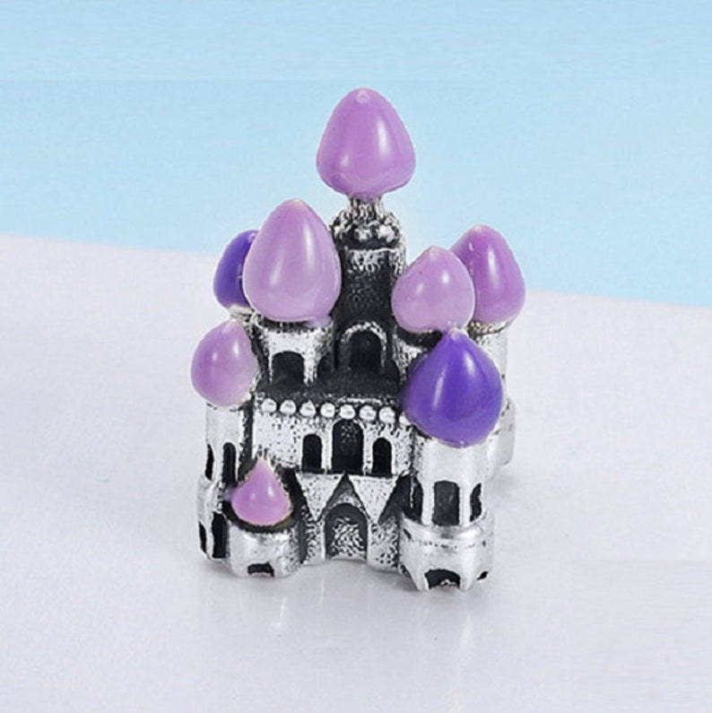 Fantasy Castle Princess Love Purple Enamel Beads Charm 100% - Etsy