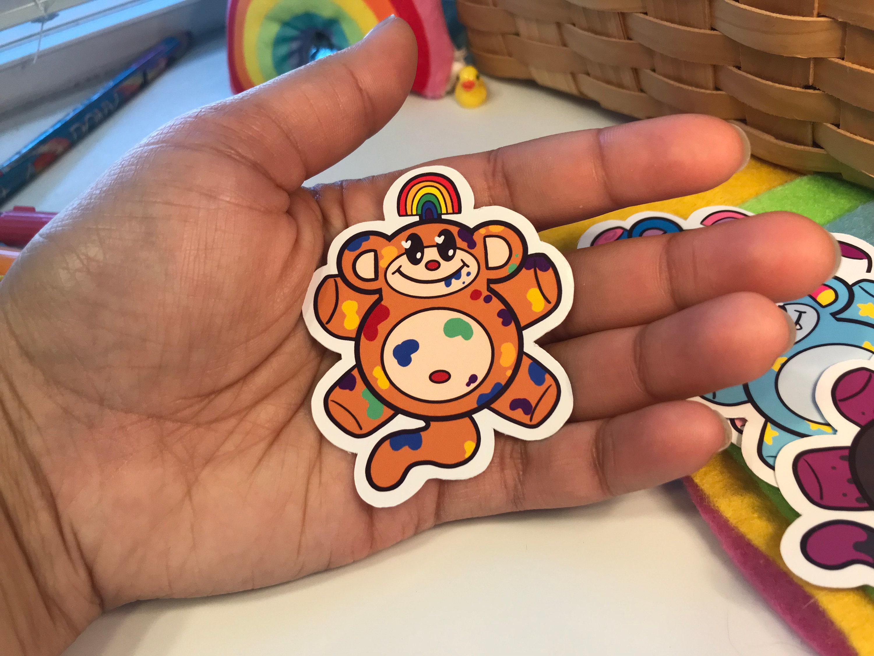 LGBT Rainbow Monkey Stickers - Etsy