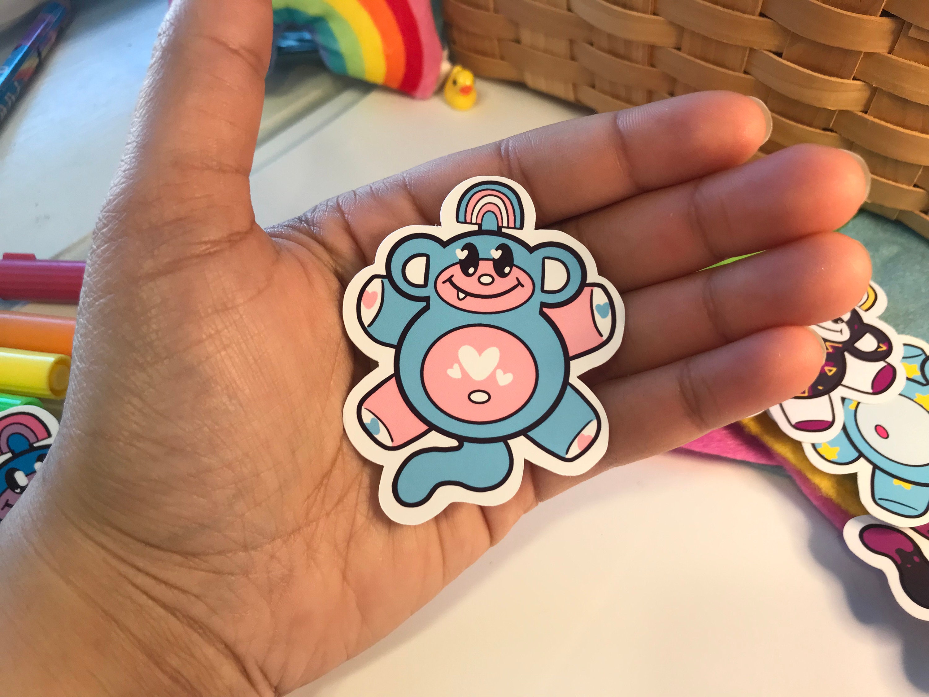LGBT Rainbow Monkey Stickers - Etsy
