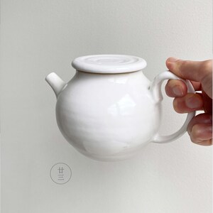 Ceramic White Round Teapot - C - Etsy