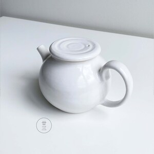 Ceramic White Round Teapot - C - Etsy