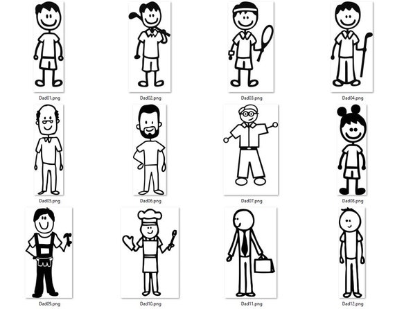 Dad Stick Figures