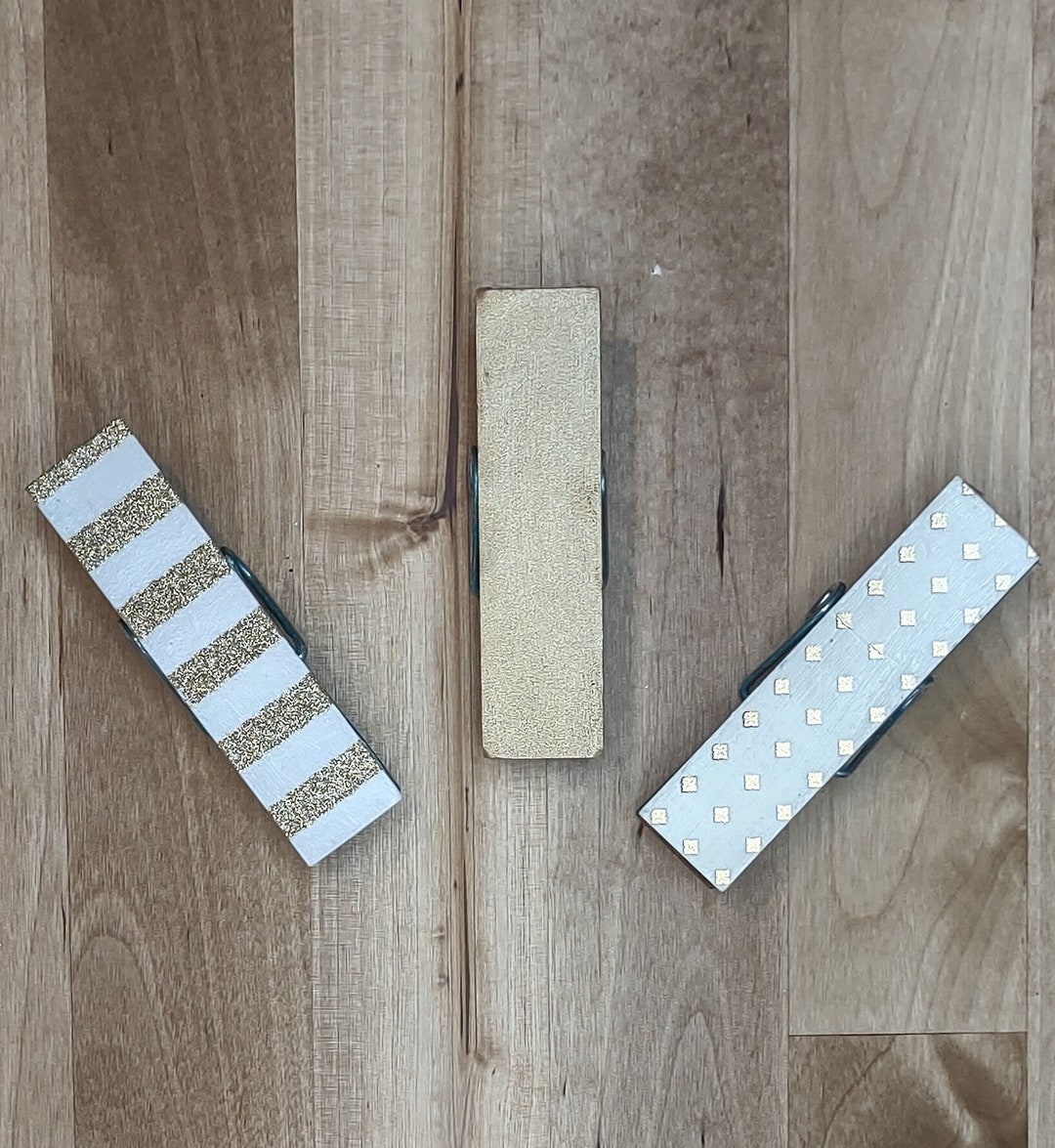 Custom Set of Decorative Magnetic Wooden Clothespins With Matching Gift ...