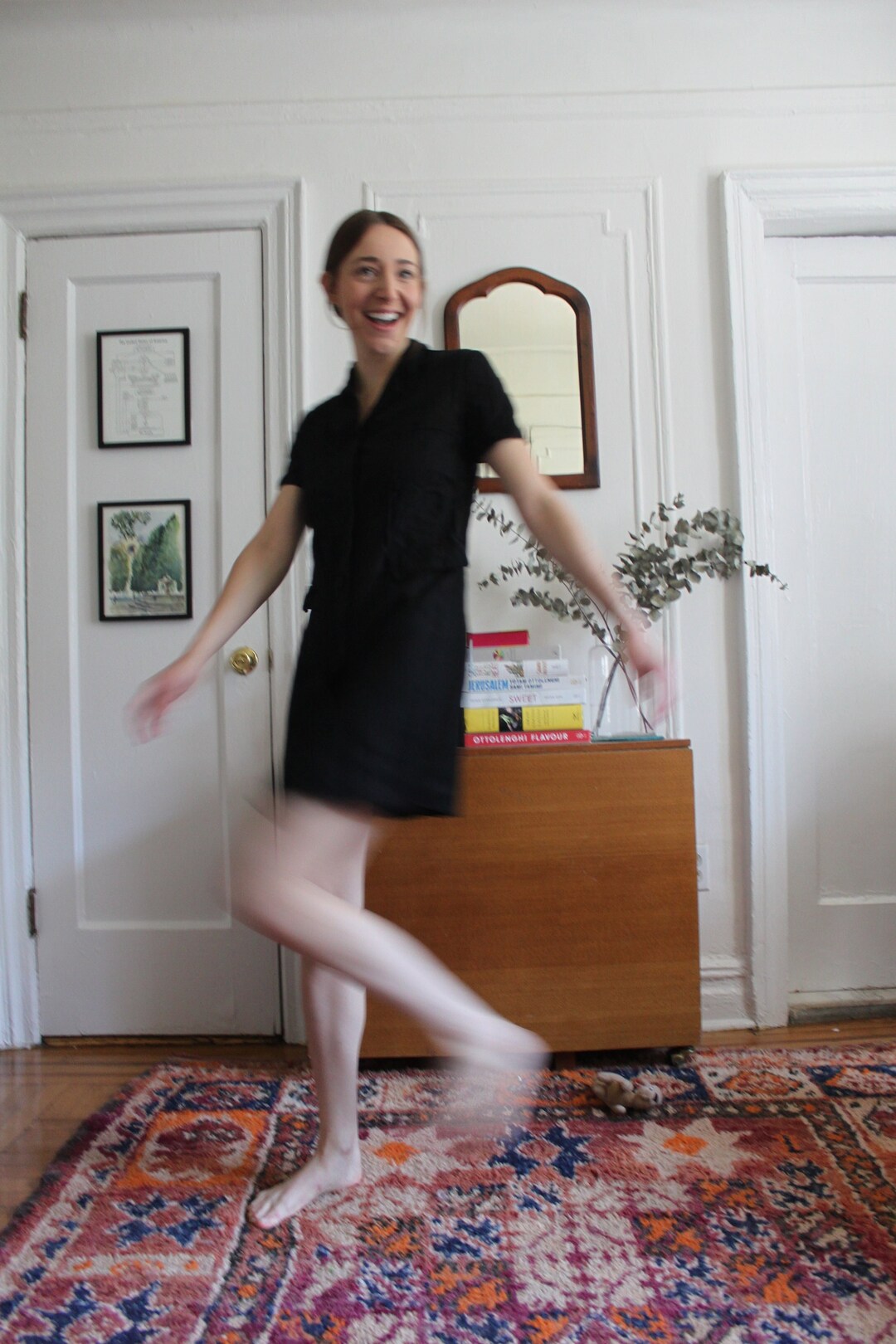 Black Linen Button Mini Dress - Etsy
