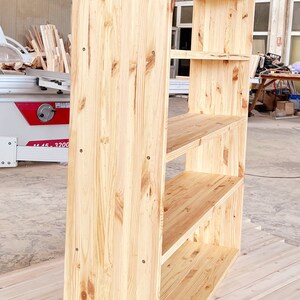 Large Natural Wood Bookshelf - Etsy