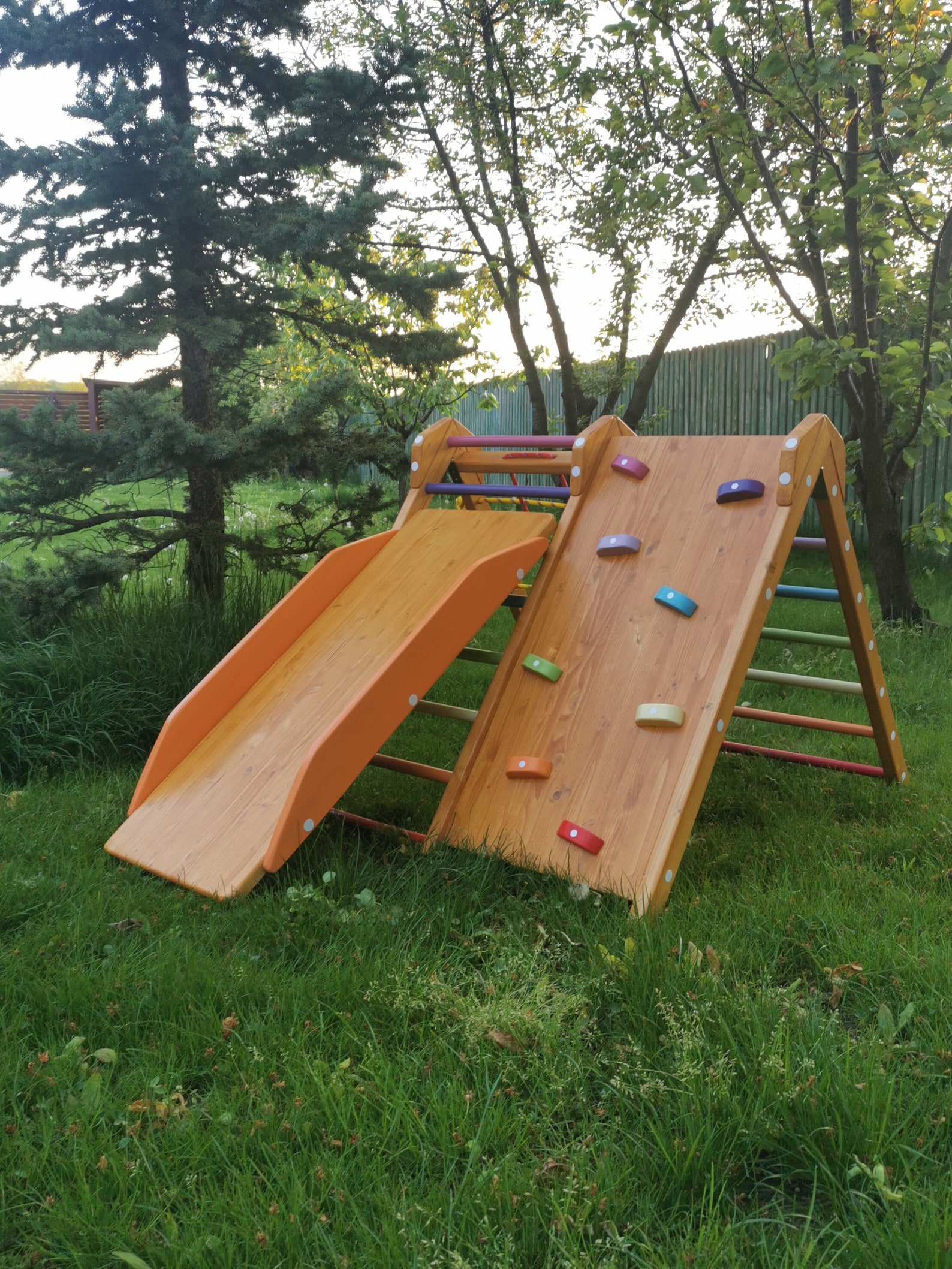 Foldable Double Climber 4 Routes and a Slide With Blackboard - Etsy