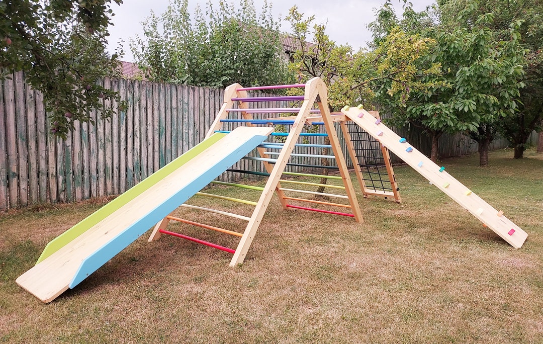 Modular Climbing Equipment Very Large Climber With Monkey Bars, Slide ...