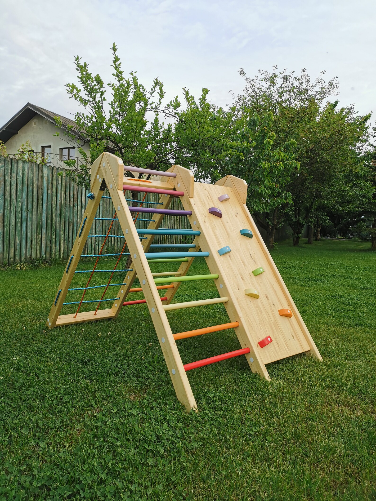 Up is the Way Double Climbing Frame With 4 Routes - Etsy