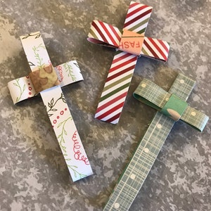 Hand Folded Paper Cross X50 Handmade Tactile Individual Paper Crosses ...