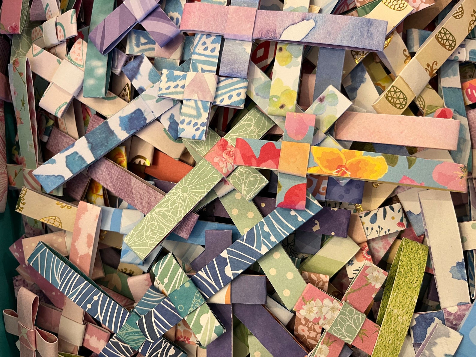 Hand Folded Paper Cross X50 Handmade Tactile Individual Paper Crosses ...