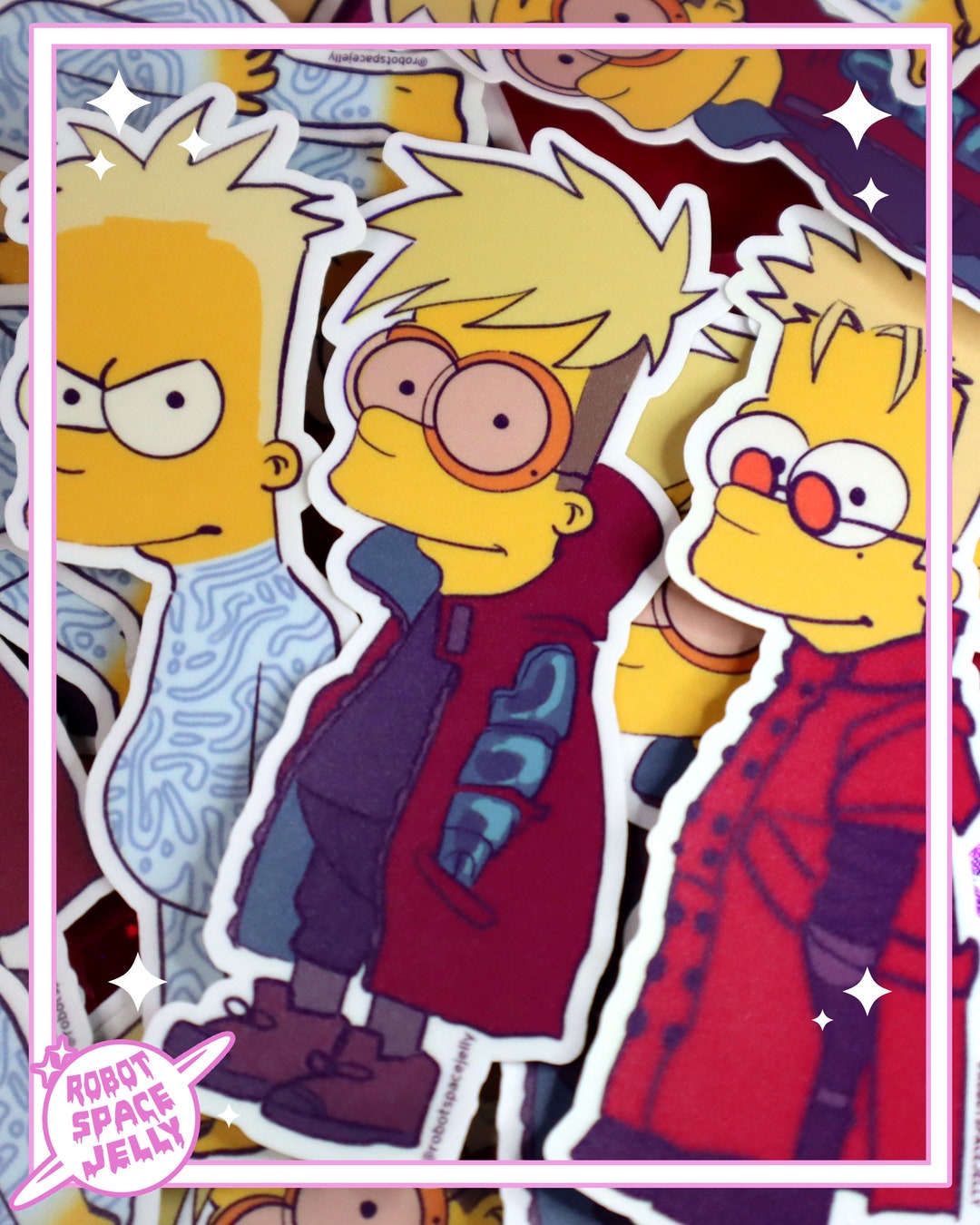 Cursed Vash Just Like Bart Stickers - Etsy