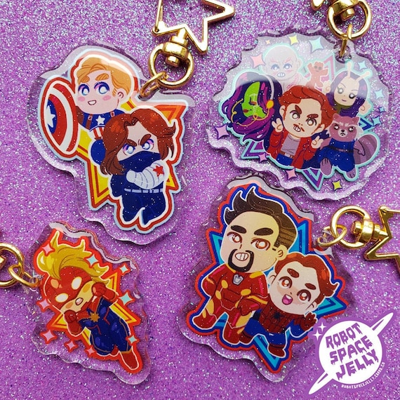 Marvel / Avengers acrylic charms | Etsy