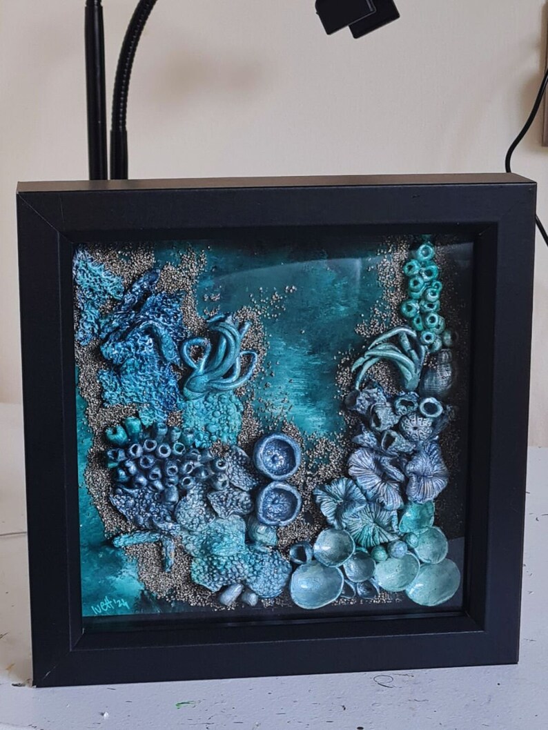 Coral Reef II Framed Coral Reef Wall Art, Original Handmade Art, 3D ...