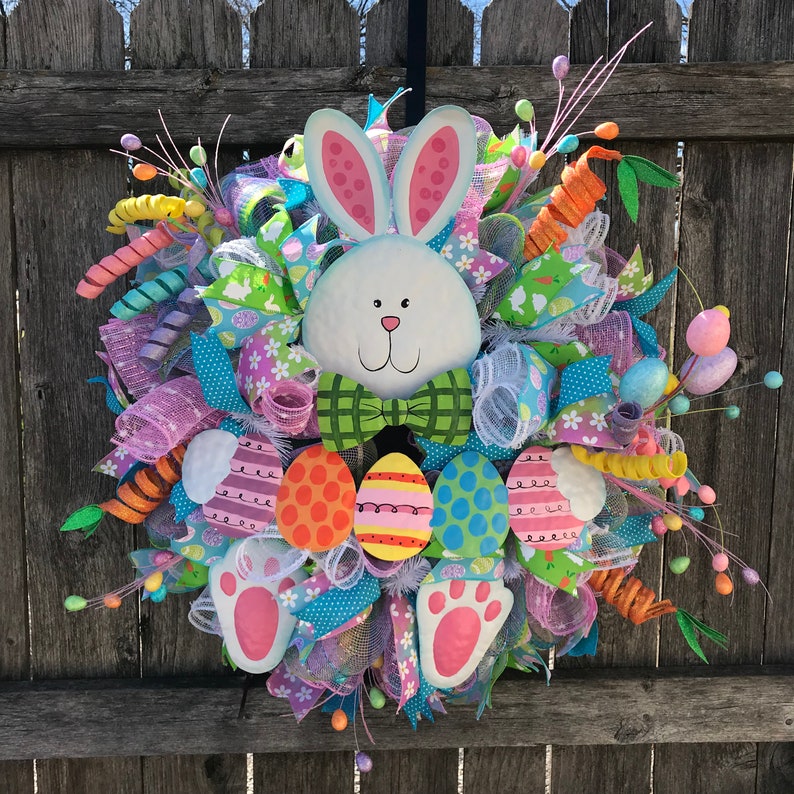 Metal Bunny Wreath - Etsy