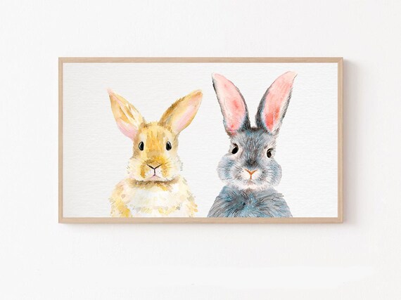 Samsung Frame TV Art Easter Bunny Rabbits Fun Art for - Etsy