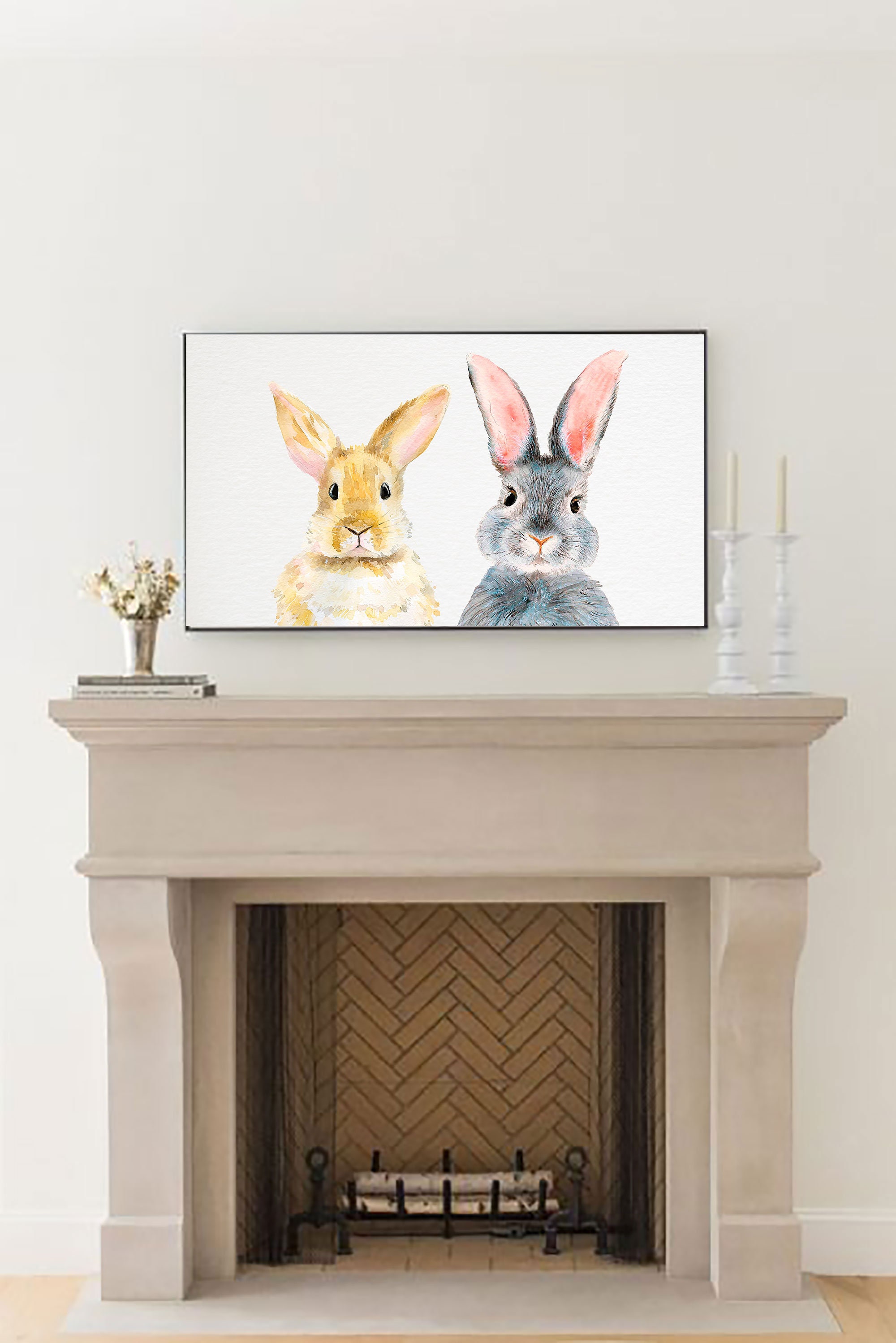 Samsung Frame TV Art Easter Bunny Rabbits Fun Art for - Etsy
