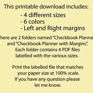 Checkbook Planner Printable Check List Pages Transaction Register ...