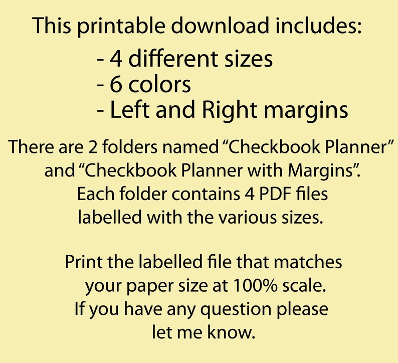 Checkbook Planner Printable Check List Pages Transaction - Etsy