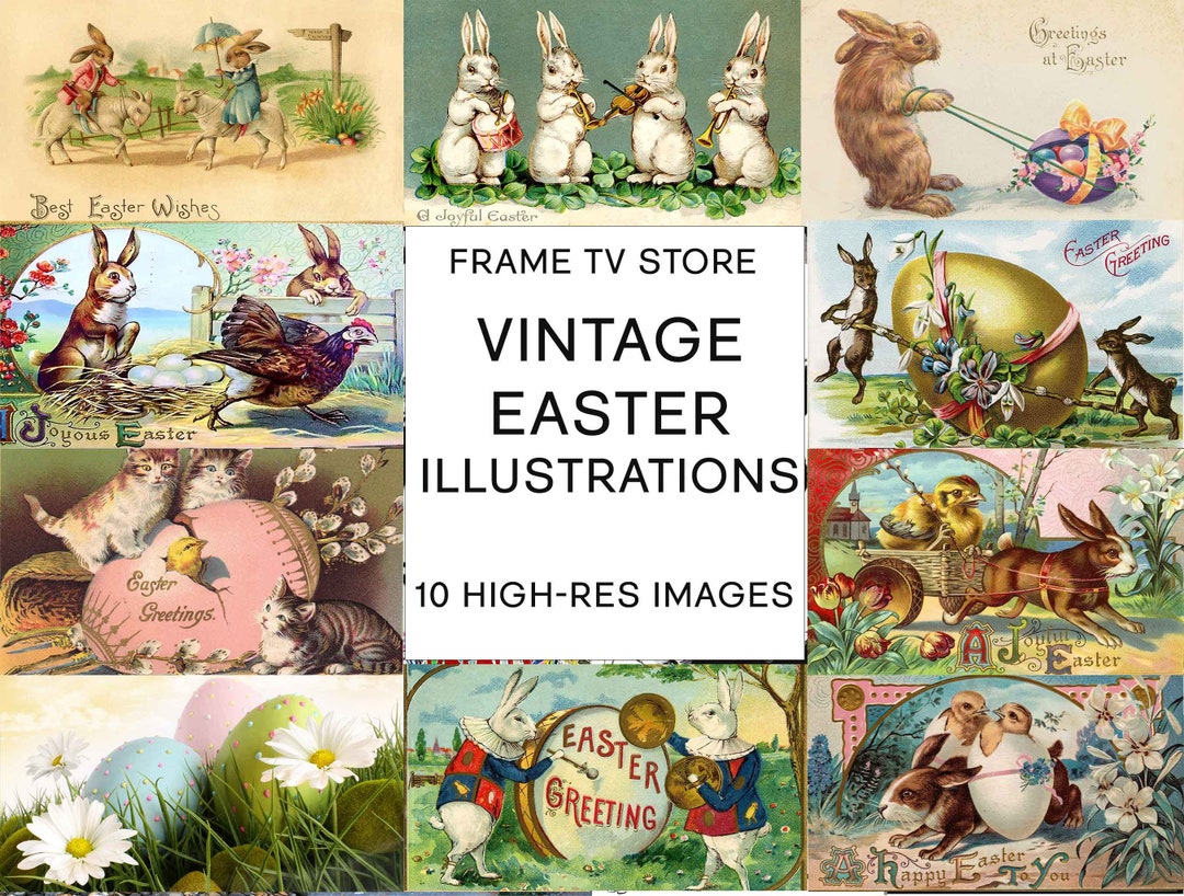 Samsung Frame TV Easter Vintage Art | Frame TV Happy Easter | Frame TV ...