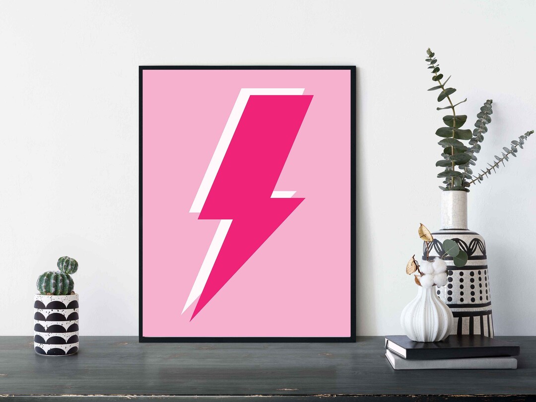 Pink Preppy Lightning Bolt Room Decor | Preppy Aesthetic | Preppy PFP ...