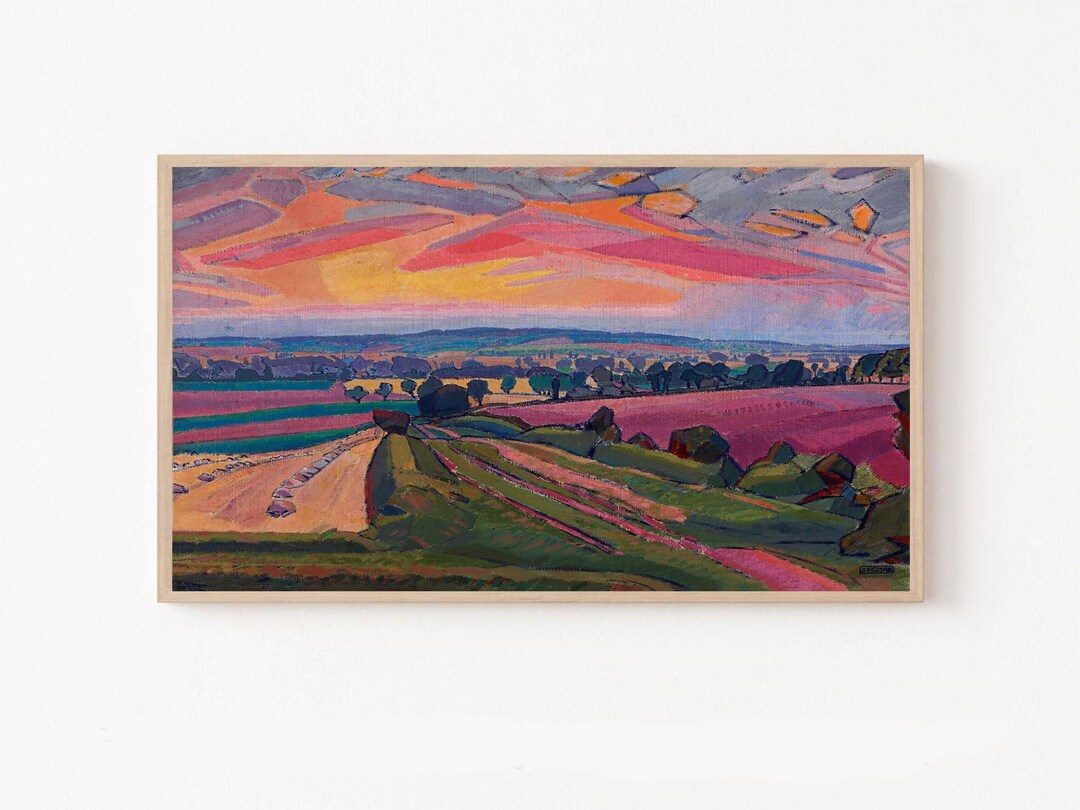 Frame TV Art Pastel Color Vintage Landscape Painting | Samsung Art TV ...