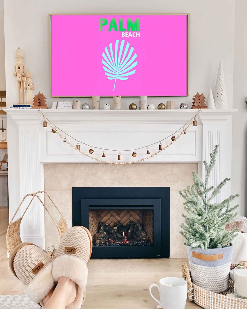 Pink Preppy Aesthetic Travel Wallpaper for TV Screens Palm - Etsy Canada