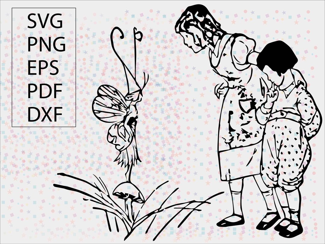 Line Art Fairy Tale Sisters SVG, PNG | Nursery Art | Fairytale Clipart ...