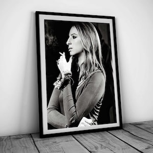 Barbra Streisand Black and White Photo | Iconic Print | Vintage Poster ...