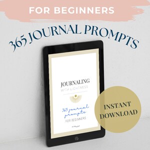 365 Journal Prompts for Beginners, Digital Journal, Printable Journal ...