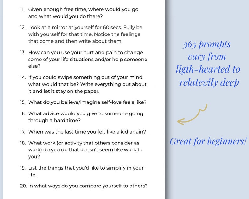 Inner Child Shadow Work Journal Prompts 365 Journal Prompts - Etsy