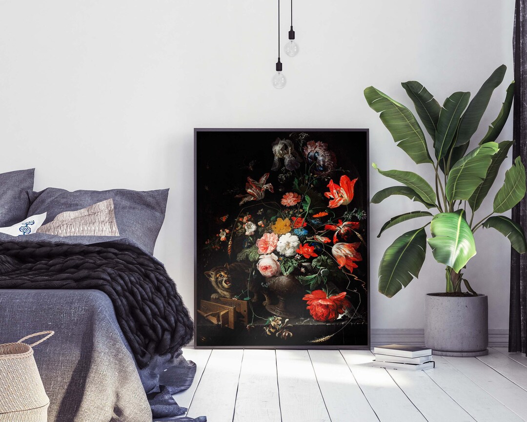 Vintage PRINTABLE WALL ART, Flower Print, Floral Art Print, Botanical ...