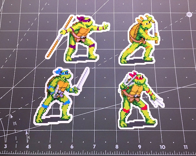 TMNT Teenage Mutant Ninja Turtles the Arcade Game Sprite Pixel Sticker ...