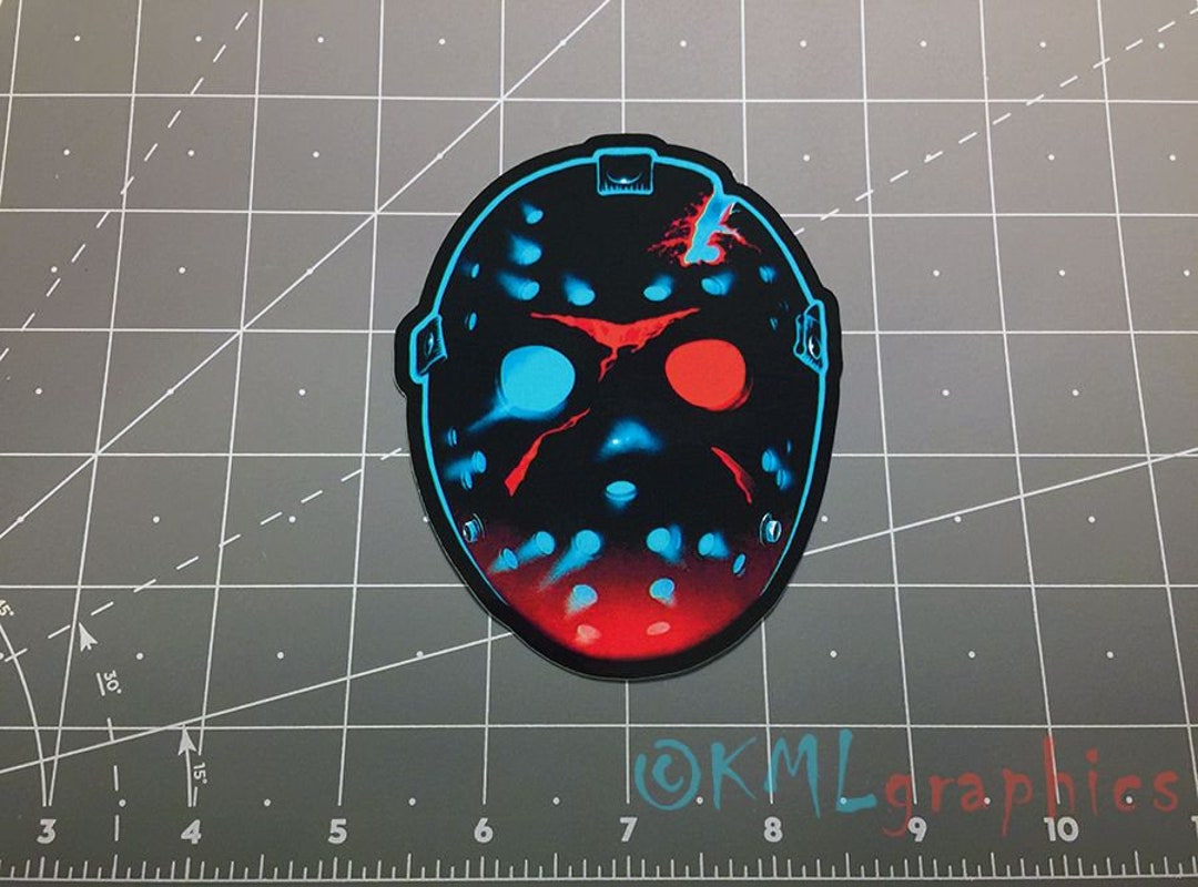 Jason Vorhees Friday the 13th Part 3 Hockey Mask Sticker Decal 3D 1980s ...