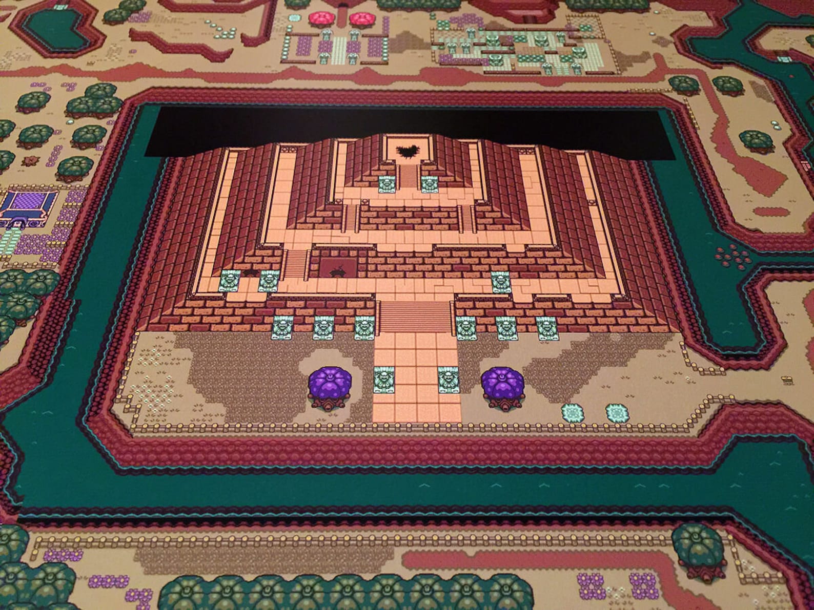 Legend of Zelda A Link to the Past Darkworld Hyrule Huge Map Video Game ...