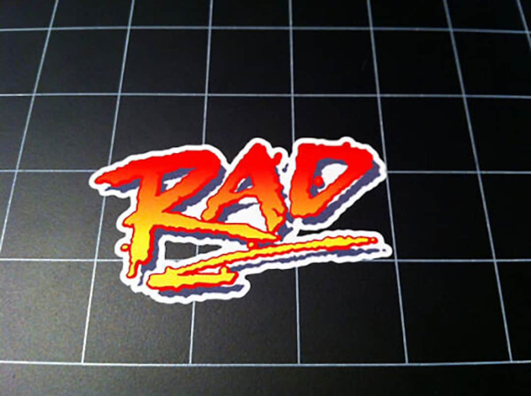 RAD Movie Style Logo Sticker Decal 1980s Old School 1986 BMX Racing 80s ...