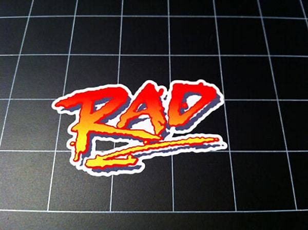 RAD Movie Style Logo Sticker Decal 1980s Old School 1986 BMX Racing 80s ...